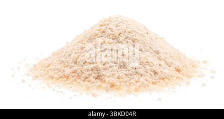Pile of manioc or cassava flour isolated on white background Stock ...