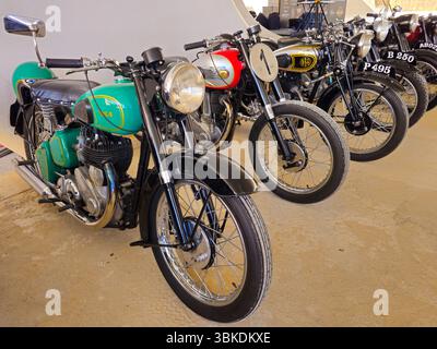 Classic vintage sport motorcycles showcasing its iconic design, in a ...