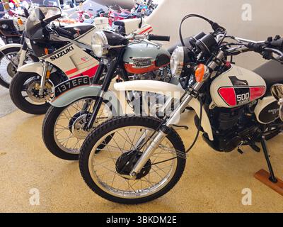 Classic vintage Triumph motorcycle showcasing its iconic design, in ...