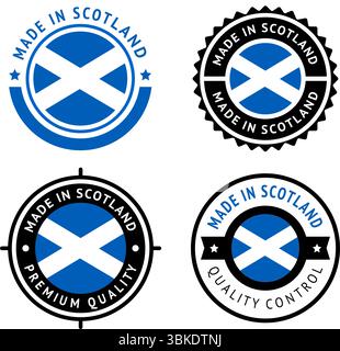 Country Scotland flat icons in set collection for design. Sightseeing ...
