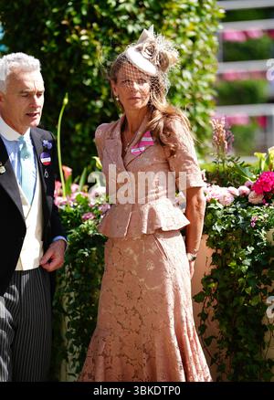 Annabel Croft on day four of Royal Ascot at Ascot Racecourse, Berkshire ...