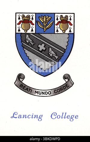 Emblem of Lancing College, Lancing, West Sussex. Lancing College is a ...
