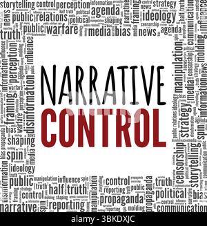 Narrative Control word cloud conceptual design isolated on white ...