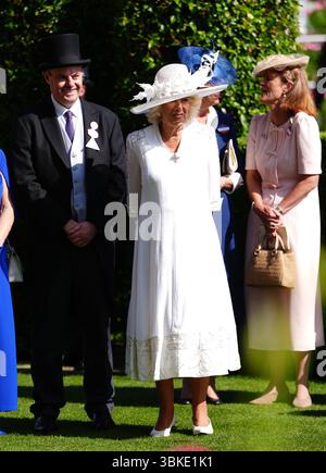 Queen Camilla with Martin Fraser, Ambassador of Ireland to the UK, in ...