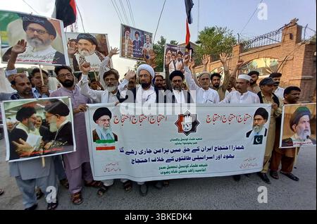 Members of Shia Ulema Council KPK are holding protest demonstration ...