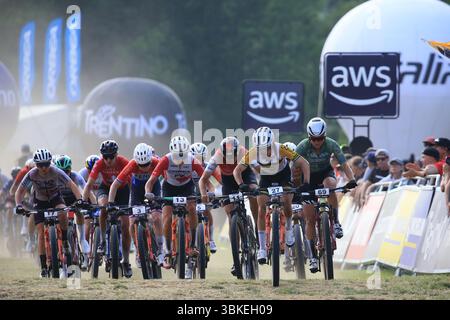 20th June 2025, Val di Sole, Trentino, Italy; UCI Mountain Bike World Cup, Day 1; Katharina ...