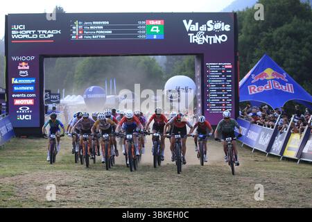 20th June 2025, Val di Sole, Trentino, Italy; UCI Mountain Bike World Cup, Day 1; Katharina ...