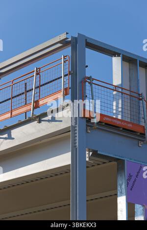 Steel skeleton frame steelwork with secondary steelwork SFS and ...