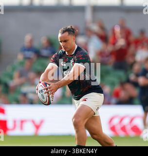 James Lowe of the British & Irish Lions, left, and Australia's Tom ...