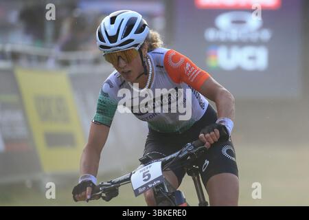 20th June 2025, Val di Sole, Trentino, Italy; UCI Mountain Bike World Cup, Day 1; Katharina ...