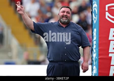 Matt Ellis, Owner of Wakefield Trinity celebrates after the Betfred ...