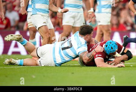 British & Irish Lions' Tadhg Beirne and Alun Wyn Jones during the ...