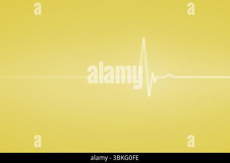 Yellow medical background with ecg line Stock Photo - Alamy