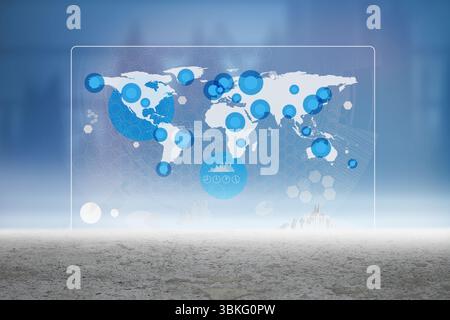 Digital design of on orbit space. Color abstract lines. Futuristic ...