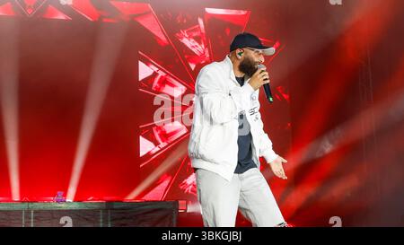 Nimo bei seinem Auftritte am 20.06.2025 auf dem Heroes Festival in ...