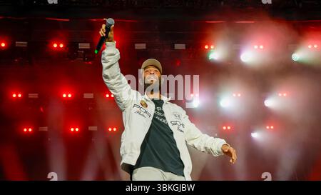 Nimo bei seinem Auftritte am 20.06.2025 auf dem Heroes Festival in ...