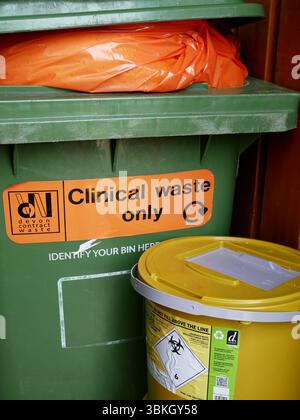 Clinical waste only bin for the disposal of hazardous clinical waste at ...