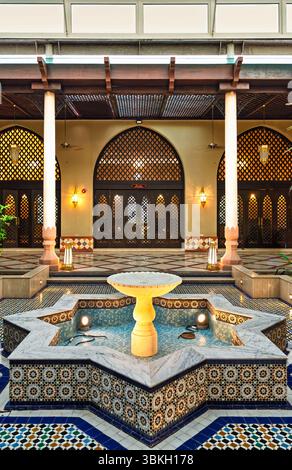 The interior of Ash Shaliheen Mosque, in Bandar Seri Begawan, Brunei ...
