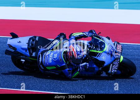 Ai Ogura of Japan and Trackhouse MotoGP Team seen during MotoGP GP7 ...
