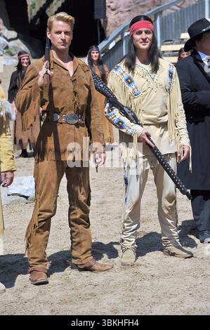 Bastian Semm and Alexander Klaws at the press conference with excerpts ...