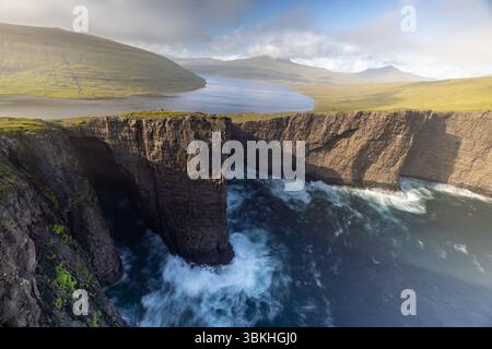 Leitisvatn, sometimes called Sørvágsvatn, is the largest lake in the ...