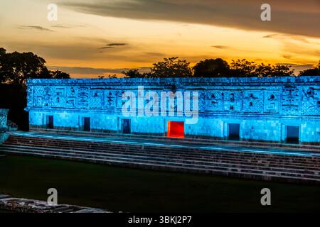 Quadrangle of the Nuns in the Yucatan in Uxmal, Mexico Stock Photo - Alamy