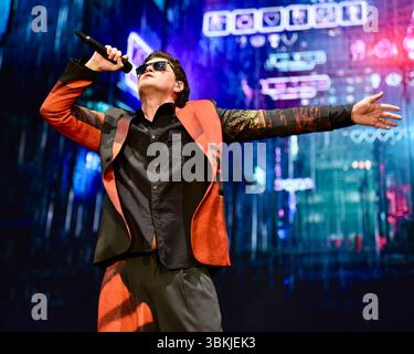 Danny O'Donoghue and Ben Weaver of the Irish pop band The Script ...