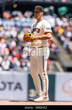 San Francisco Giants pitcher Landen Roupp throws against the Arizona ...