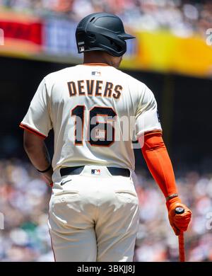 San Francisco Giants' Rafael Devers during a baseball game against the ...