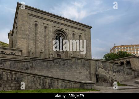 A view of the Matenadaran in Yerevan, a significant repository of ...