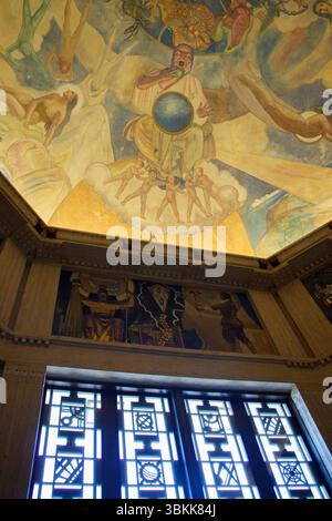 The Hugo Ballin Murals Mural Advancement of Science on the roof inside ...