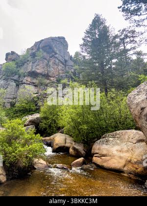 Hidden Falls in Curt Gowdy State Park in Cheyenne, Wyoming Stock Photo ...
