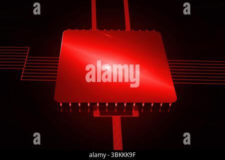 Shiny red square on black background Stock Photo - Alamy