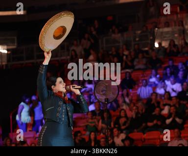 MIAMI, FL - JUNE 21: Camila Fernandez performs during opening act ...