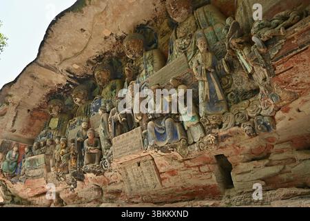 Chongqing, China: Beautiful carvings in the Dazu Baodingshan Rock ...