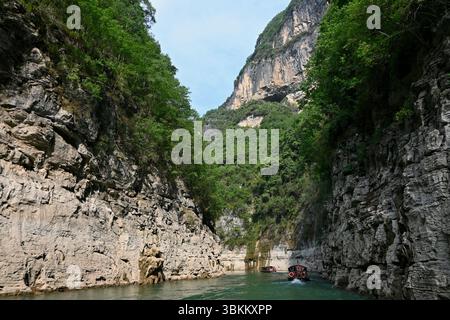 A Gorge of Goddess Stream near the majestic Three Gorges on Yangtze ...