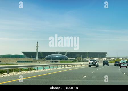 Doha, Qatar - June 21, 2025: The passenger terminal complex of Hamad ...