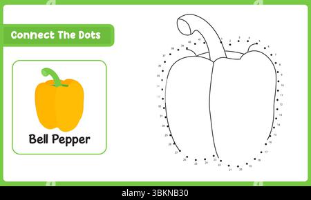 Connect the dots and draw a pepper. Dot to dot number game for kids ...