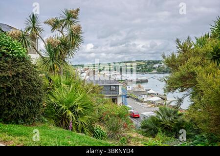 The river Penryn seen from the tropical gardens on high street ...