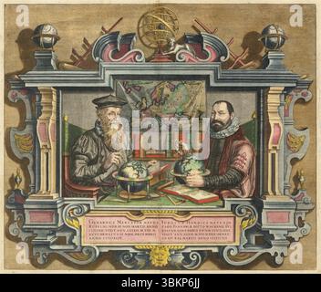 Gerardus Mercator and Iudocus Hondius mapping the world, from Richard ...