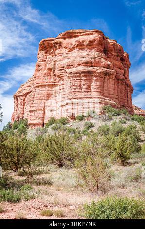 Sedona Landscape with Red Rocks and Greenery, Elevated View Stock Photo ...