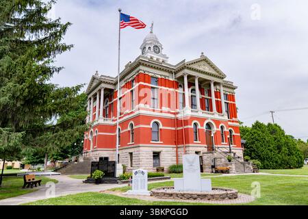 Eaton County Courthouse in Charlotte Michigan with Blue Skies and ...