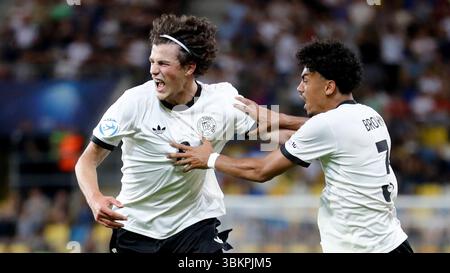 Merlin Rohl (Germany U21) celebrates after scoring his teams third goal ...