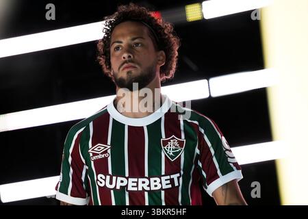 Guga of Fluminense FC looks on during the FIFA Club World Cup semi ...