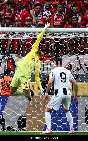 Juventus' Michele Di Gregorio saves during the Club World Cup round of ...