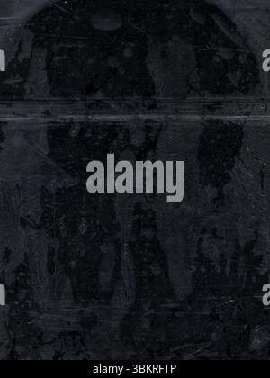 Wet stains. Old film overlay. Orange blue dust scratches bubbles defect ...