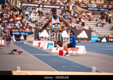 ZANGO Hugues Fabrice (BUR), Triple Jump Men during the Meeting de Paris ...