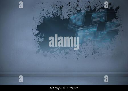 Splash showing technology interface Stock Photo - Alamy