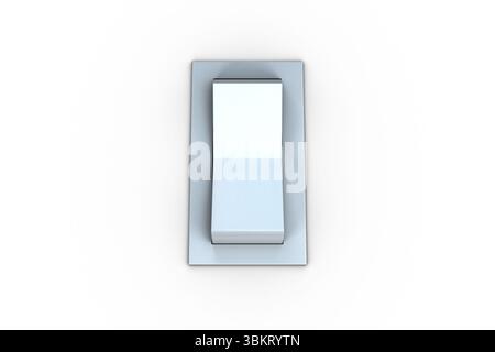 Digitally generated white flip switch on white background Stock Photo ...