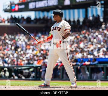 San Francisco Giants' Rafael Devers, right, is congratulated by first ...